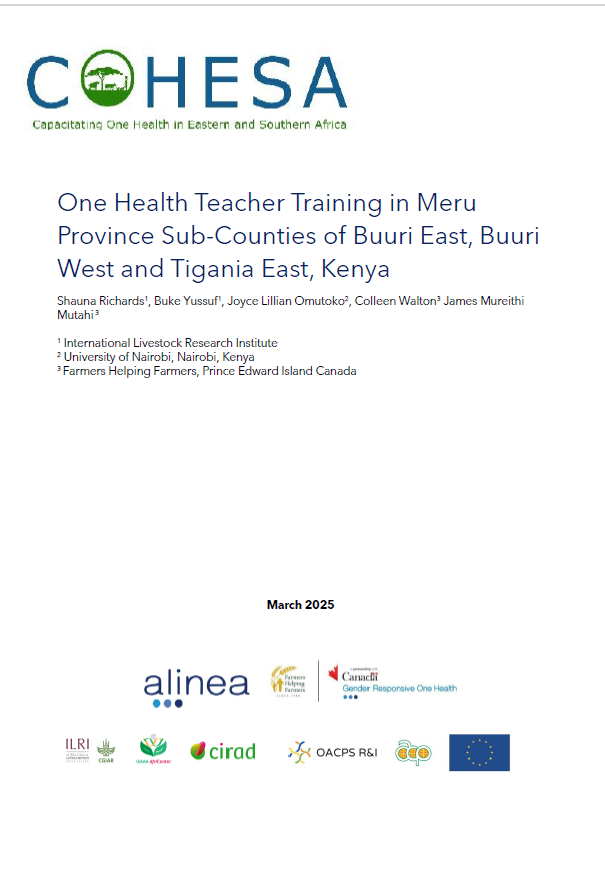 One Health Teacher Training in Meru Province Sub-Counties of Buuri East ...